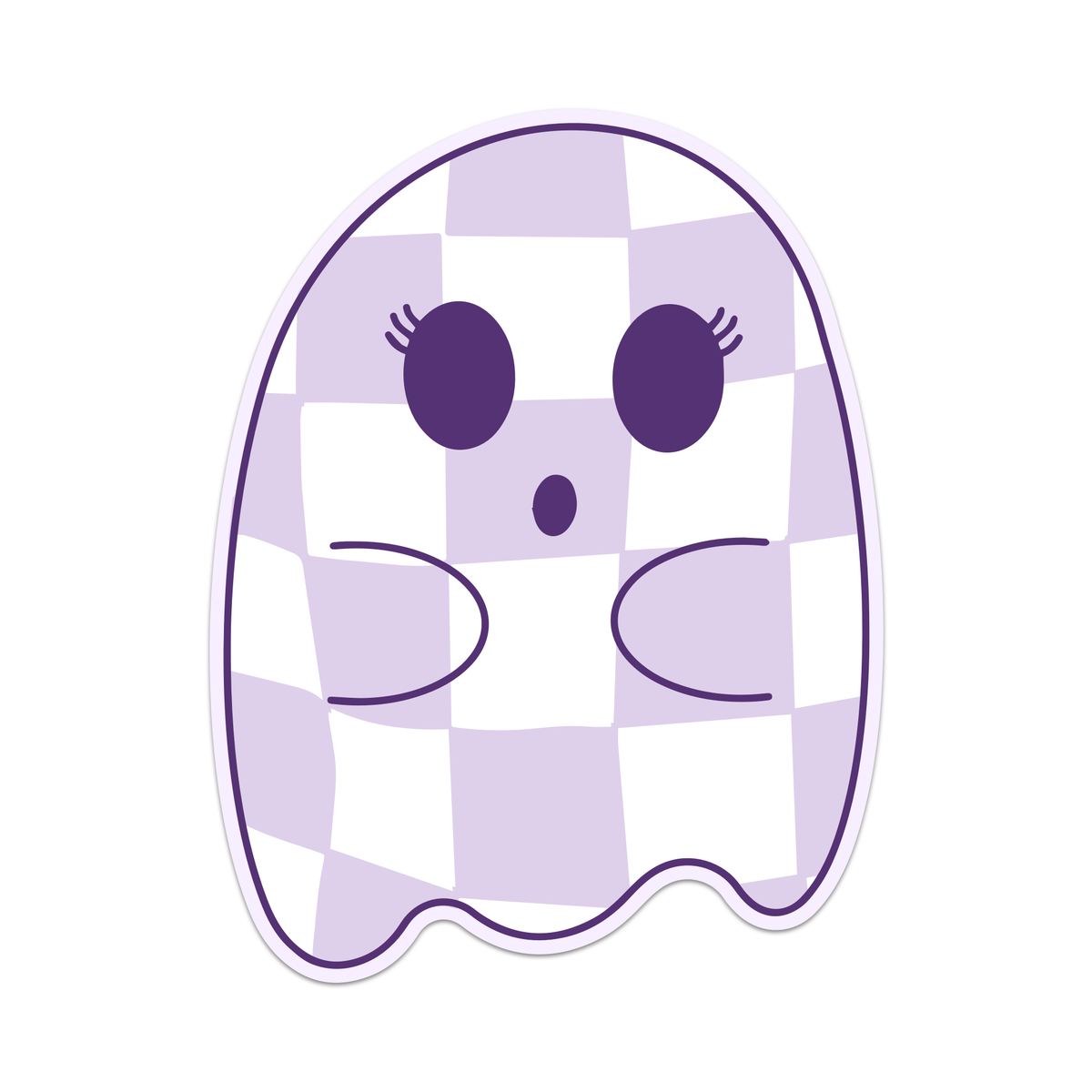Checkered Ghost Sticker – Pippi Socks